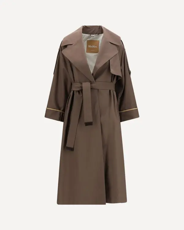 Max Mara Cotton-blend Twill Belted Trench Coat - Brown
