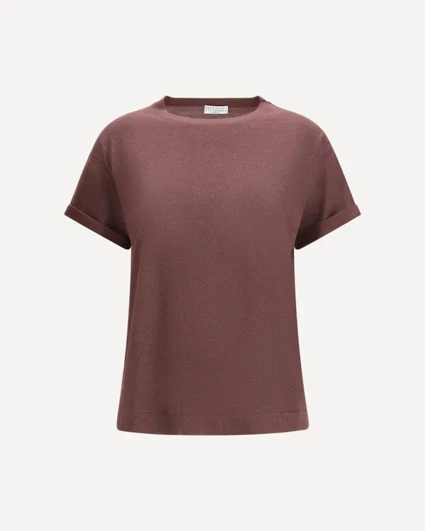 Brunello Cucinelli Cashmere Glitter T-shirt