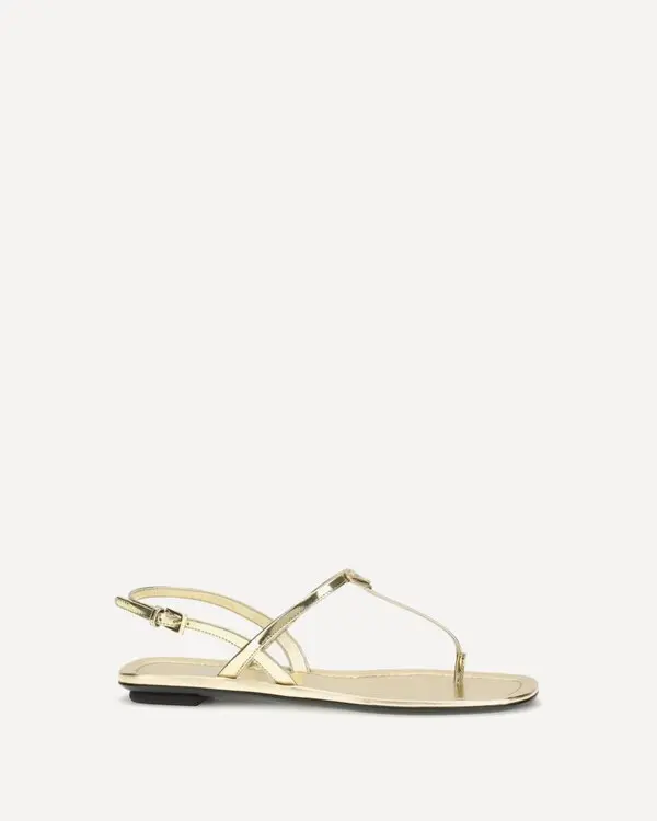 Prada Patent Leather Flip-flop Sandals With Triangle Logo Detail - Silver