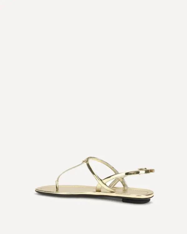 Prada Patent Leather Flip-flop Sandals With Triangle Logo Detail - Silver