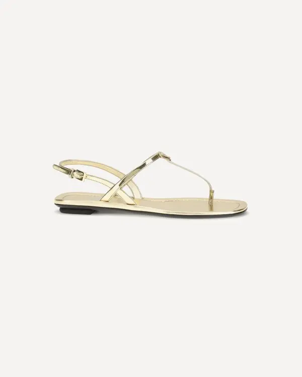 Prada Patent Leather Flip-flop Sandals With Triangle Logo Detail - Silver