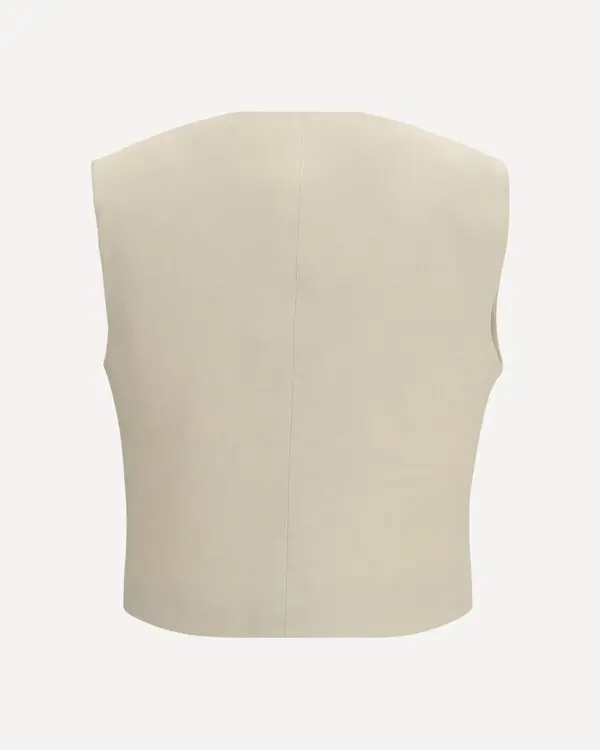 P.a.r.o.s.h Wool Gilet With Gold-tone Button Detail