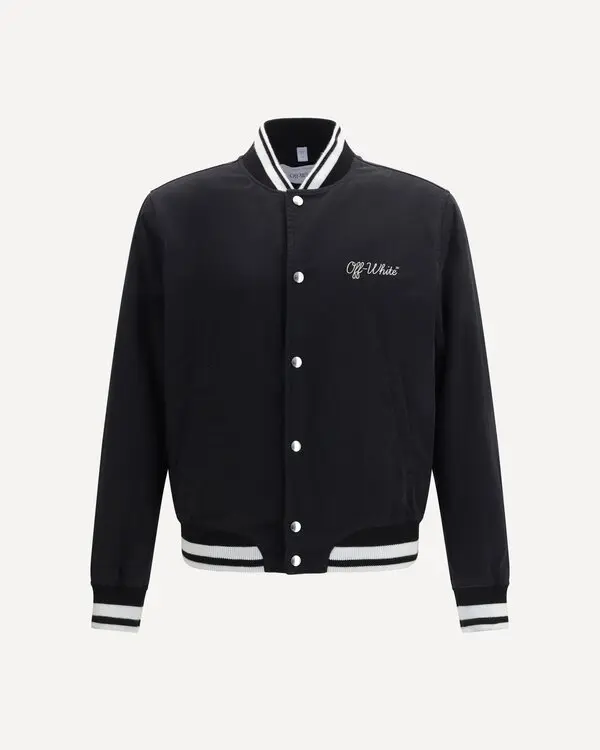 Off-White Script Logo Varsity Jacket