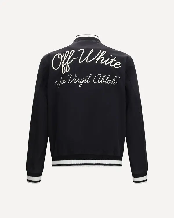 Off-White Script Logo Varsity Jacket