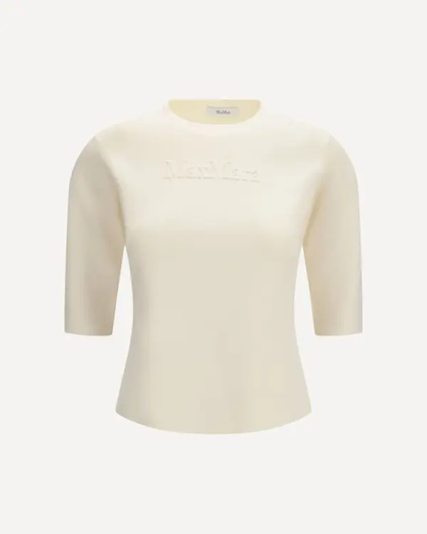 Max Mara Ribbed Crewneck T-shirt - Cream