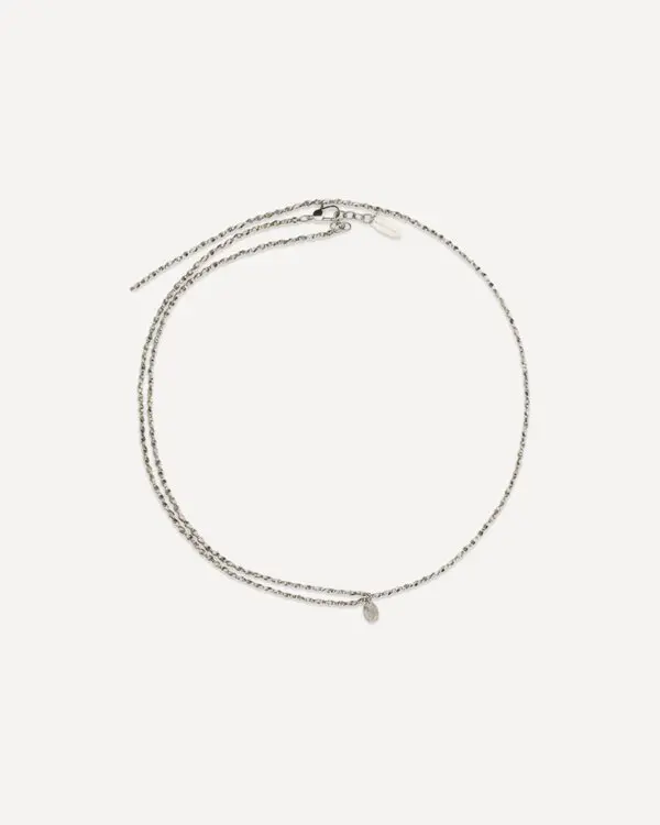 Brunello Cucinelli Double Wrap Chain Necklace - Silver