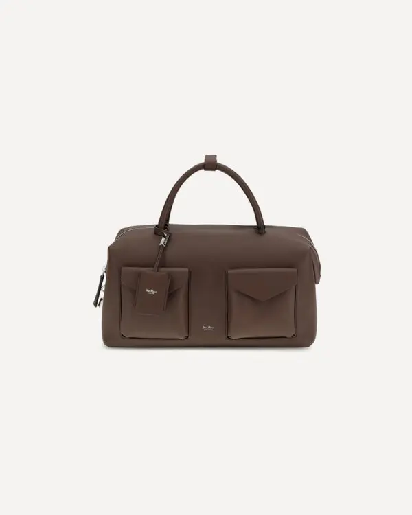 Max Mara Holdall Cargo Leather Handbag - Brown
