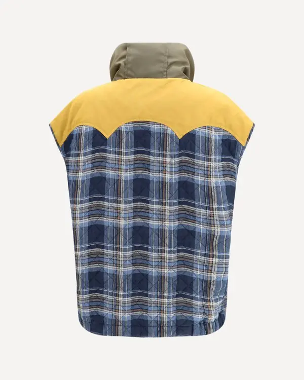 MARBELL Kate Quilted Padded Vest - Blue