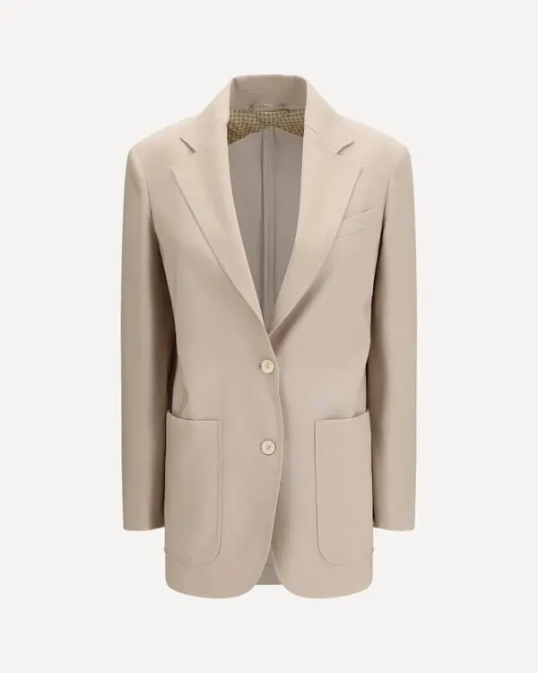 Max Mara Single-breasted Wool-blend Blazer - Beige