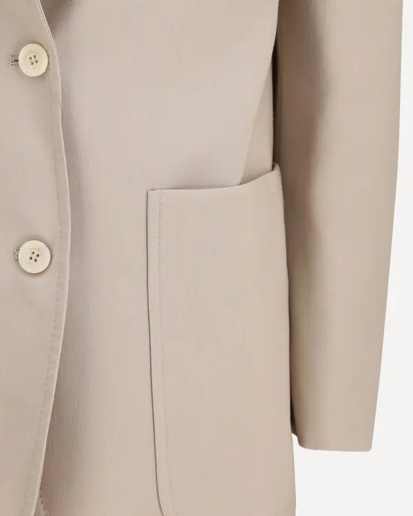 Max Mara Single-breasted Wool-blend Blazer - Beige