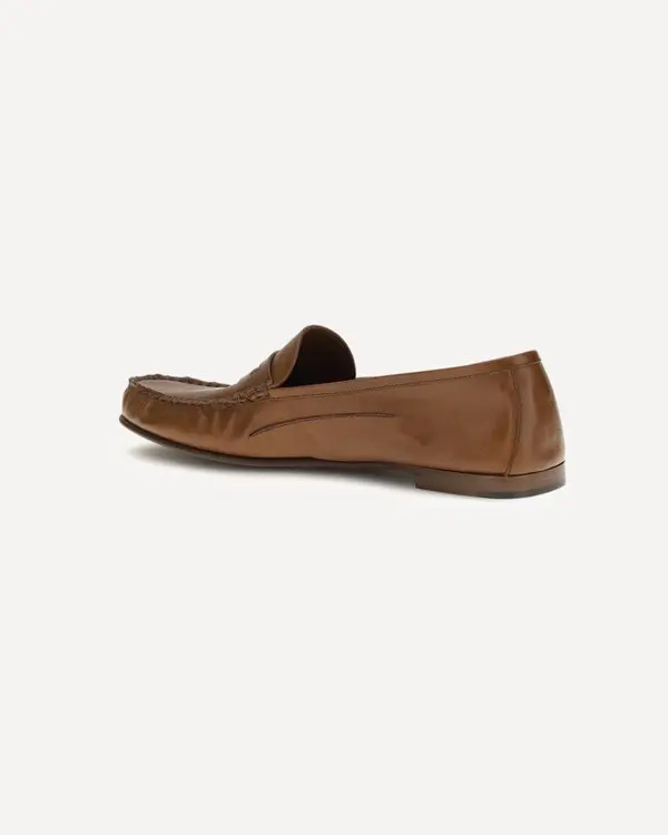 Versace Medusa Embellished Leather Loafers
