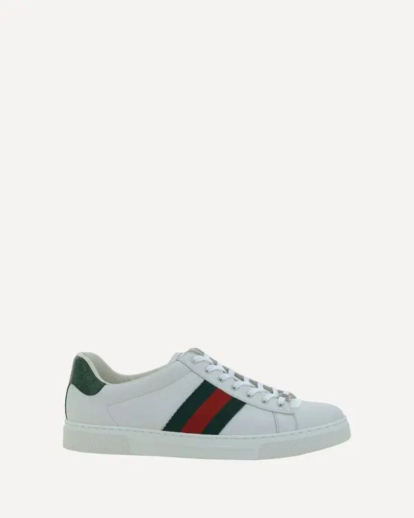 Gucci Leather Sneakers With Logo Detail