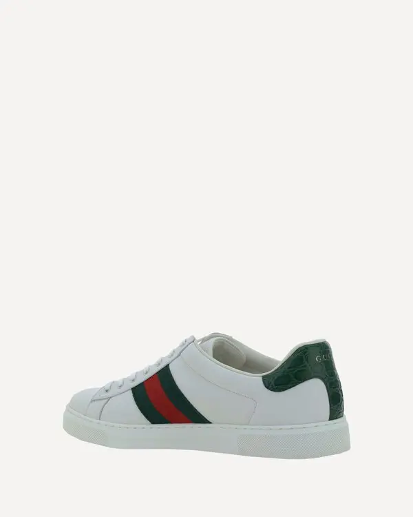 Gucci Leather Sneakers With Logo Detail