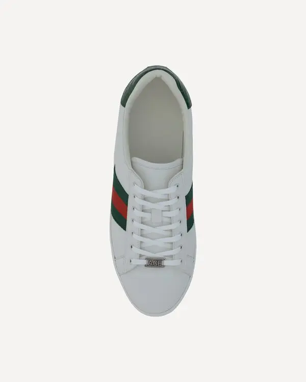 Gucci Leather Sneakers With Logo Detail