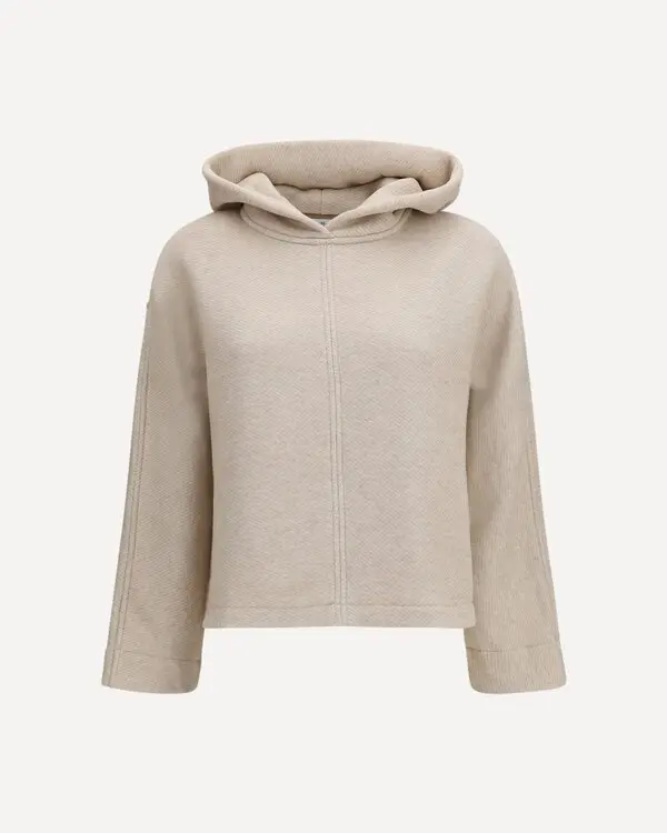Max Mara Hooded Sweatshirt With Embroidered Logo - Beige
