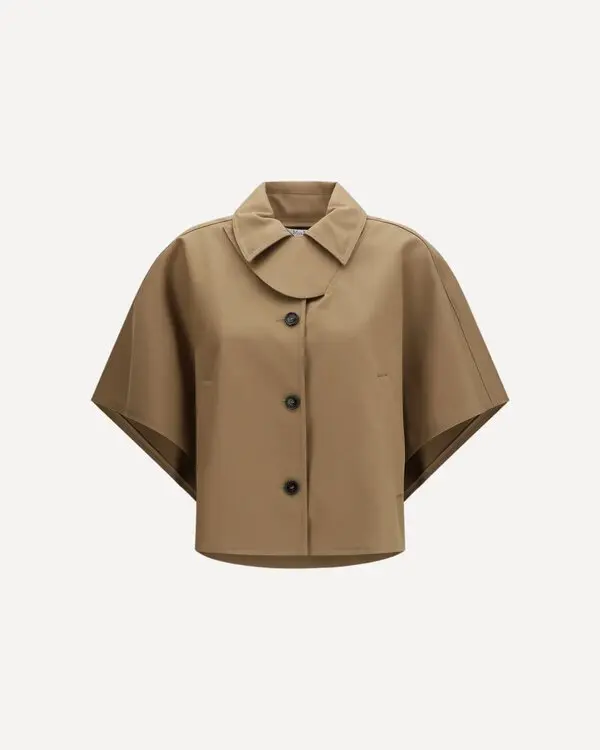 Max Mara Cotton Cape - Brown