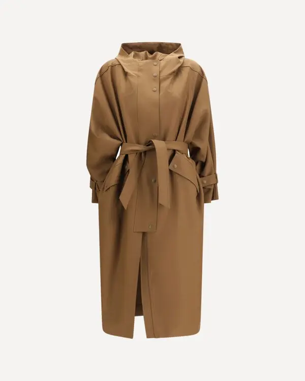 Max Mara Long Hooded Duster Coat