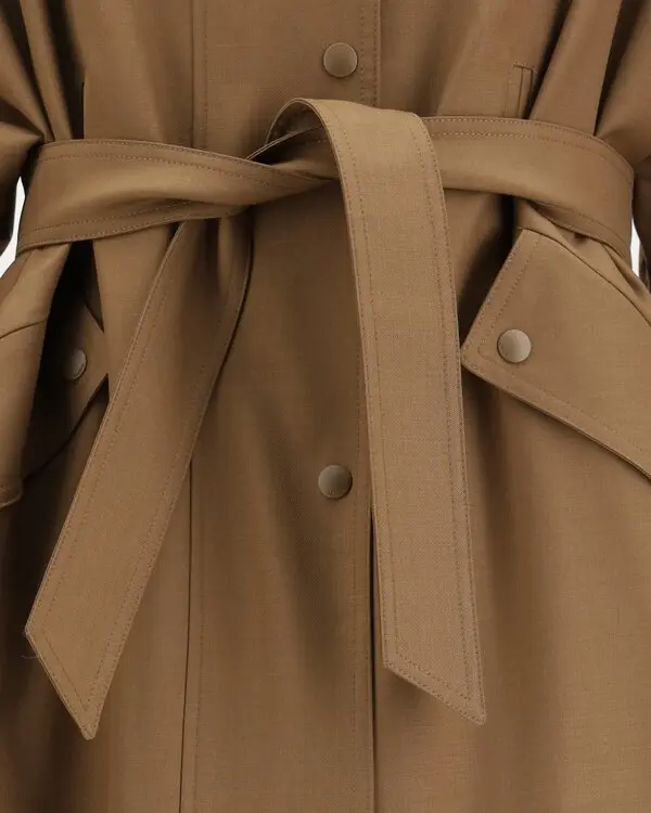 Max Mara Long Hooded Duster Coat