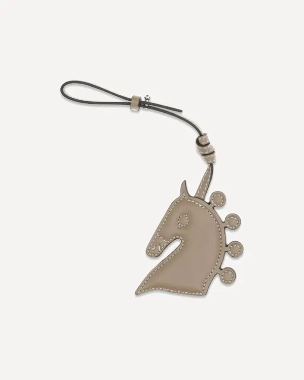 Max Mara Leather Keyring Accessory - Brown