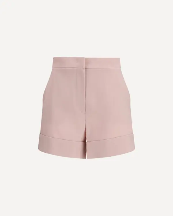 Max Mara Mohair And Silk Canvas Shorts - Pink
