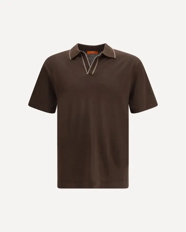 CRUNA Knitted Polo With Short Sleeves