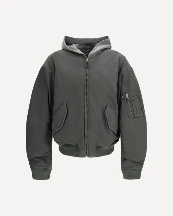 Balenciaga Standard Bomber Jacket With Hood