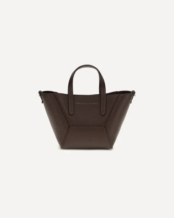 Brunello Cucinelli Leather Handbag - Bordeaux