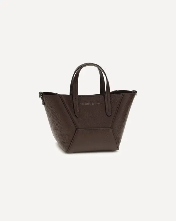 Brunello Cucinelli Leather Handbag - Bordeaux
