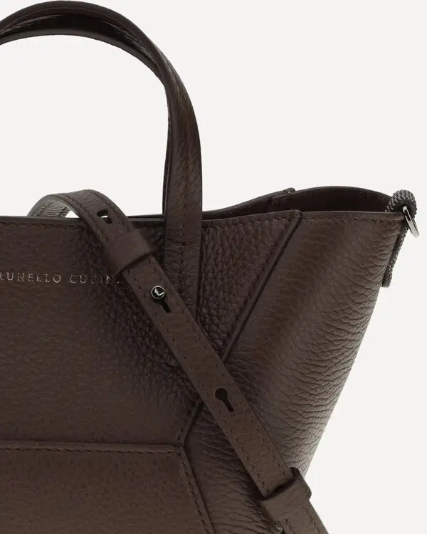 Brunello Cucinelli Leather Handbag - Bordeaux