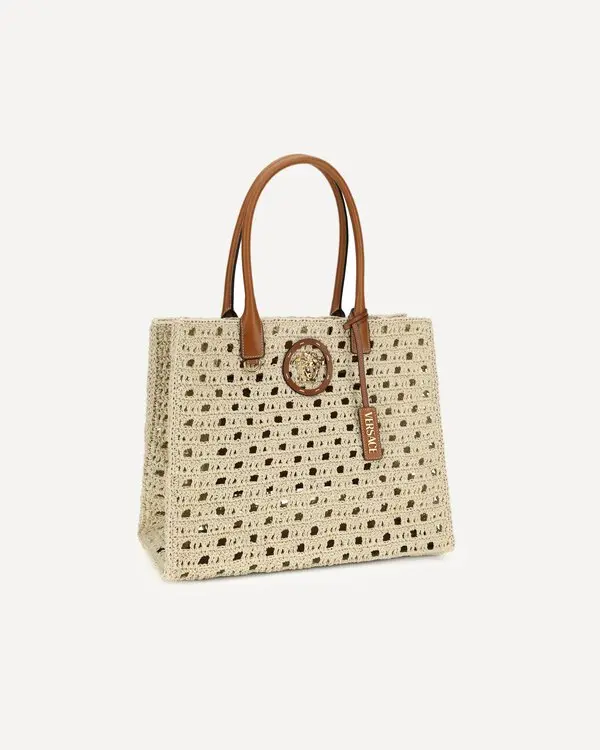 Versace Crochet Tote Bag - Beige