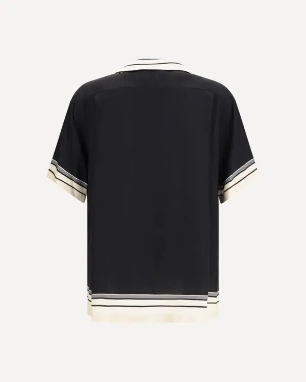 Dolce & Gabbana Hawaii Shirt With Logo And Striped Print