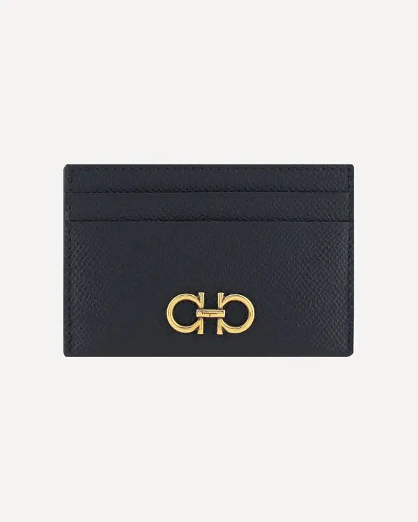 FERRAGAMO Gancini Card Holder - Black