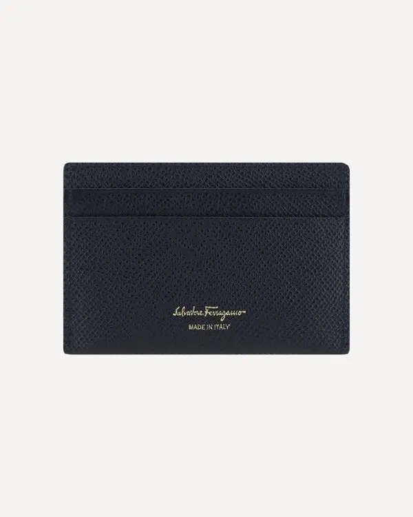 FERRAGAMO Gancini Card Holder - Black