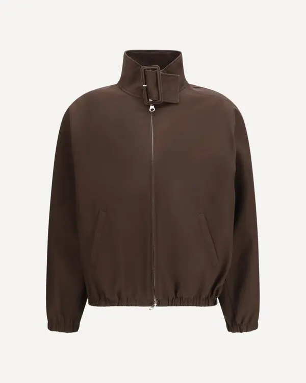 COURREGES Zip-up Bomber Jacket With Embroidered Logo