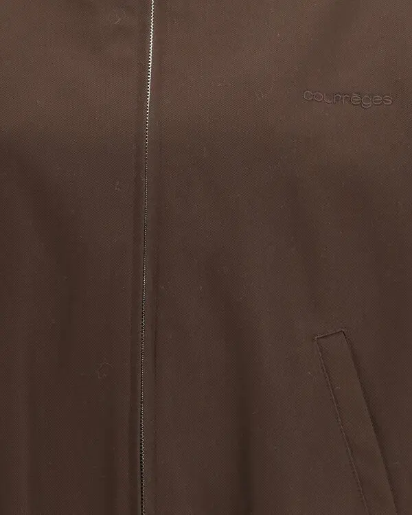 COURREGES Zip-up Bomber Jacket With Embroidered Logo