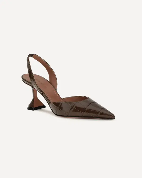 Amina Muaddi Holli Slingback Pumps
