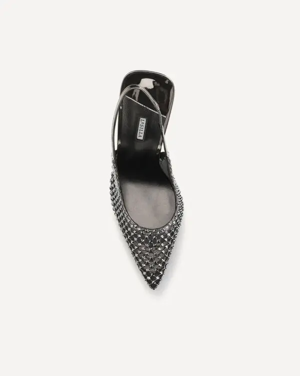 LE SILLA Gilda Embellished Stiletto Pumps - Black