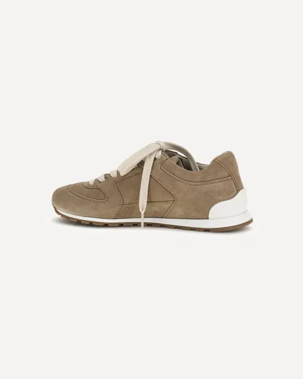 Brunello Cucinelli Suede Lace-up Sneakers - Beige