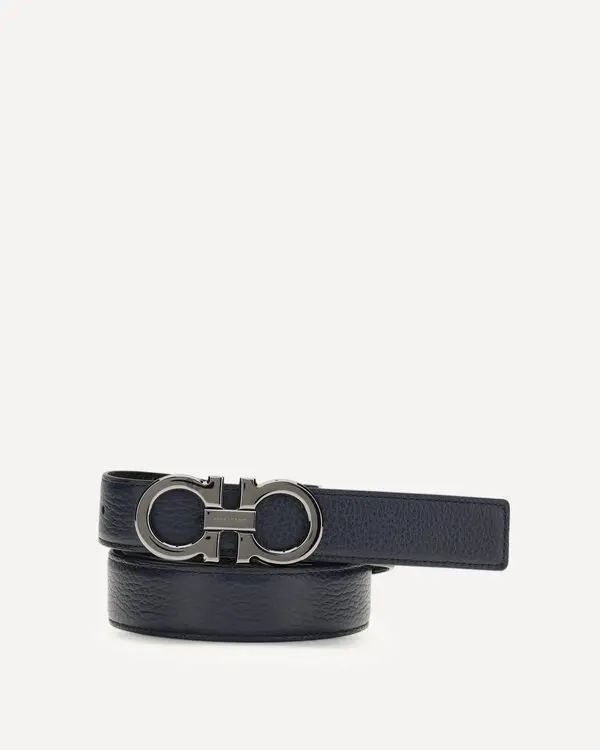 FERRAGAMO Reversible And Adjustable Gancini Belt