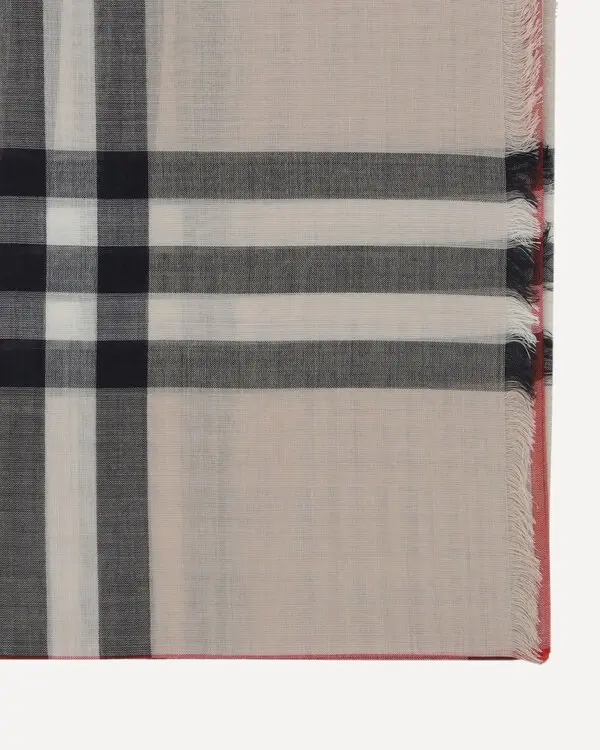 Burberry Silk And Wool Scarf - Beige