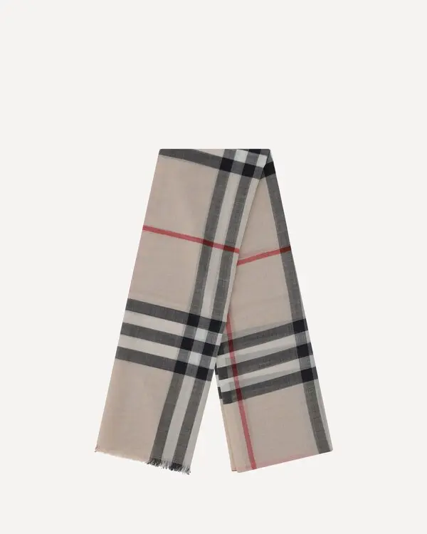 Burberry Silk And Wool Scarf