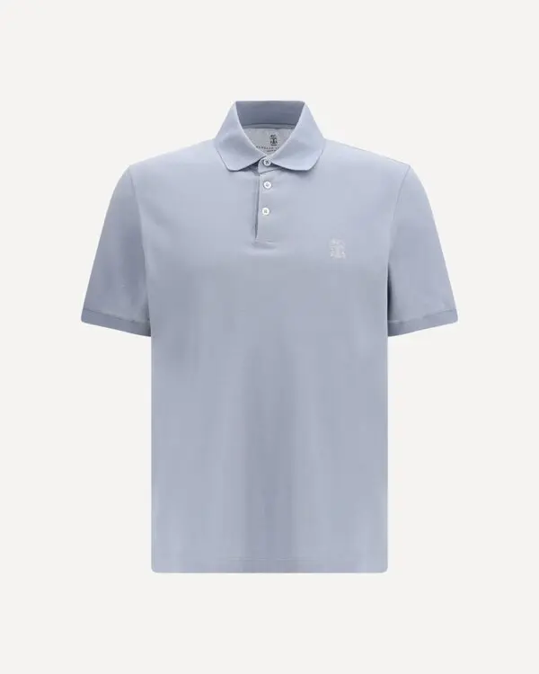 Brunello Cucinelli Cotton Polo - Light Blue