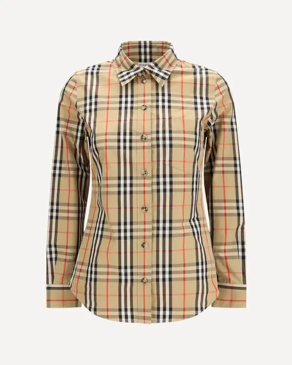 Burberry Stretch Cotton Check Shirt - Multicolour