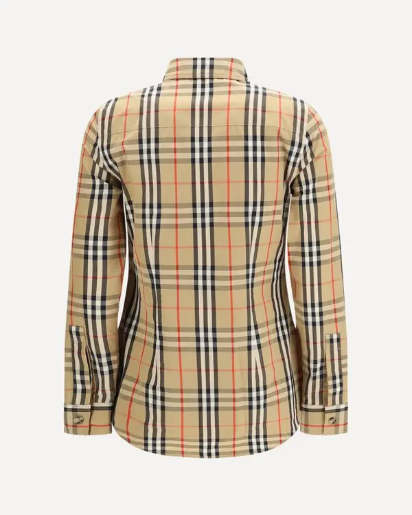 Burberry Stretch Cotton Check Shirt - Multicolour