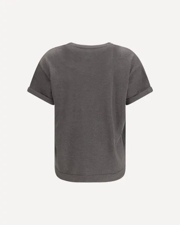 Brunello Cucinelli Cashmere Glitter T-shirt - Grey