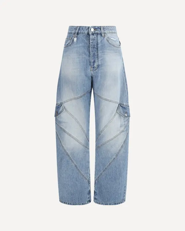 Amiri Barrel Jeans With Cargo Pockets