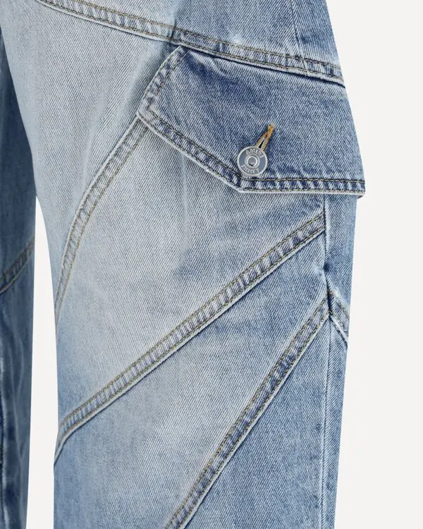 Amiri Barrel Jeans With Cargo Pockets