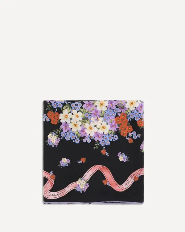 Dolce & Gabbana Silk Scarf With Floral Print - Multicolour