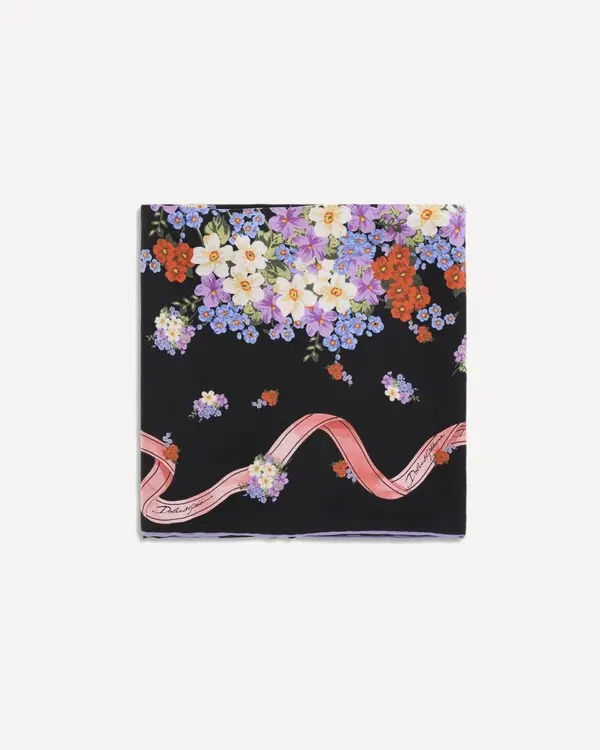 Dolce & Gabbana Silk Scarf With Floral Print