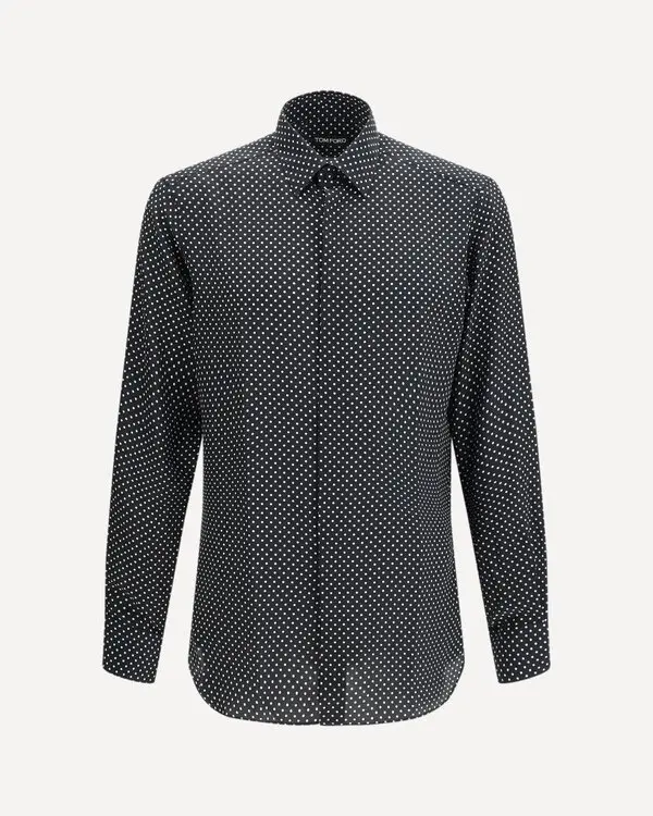 TOM FORD Crepe De Dhine Polka Dot Shirt